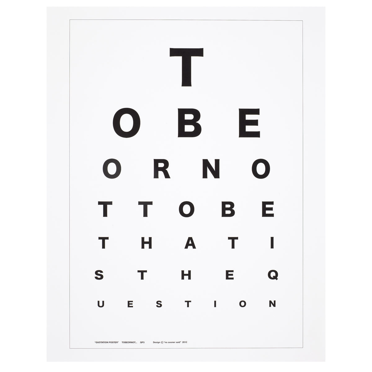 'To be or not to be' Poster – Shakespeare Shop