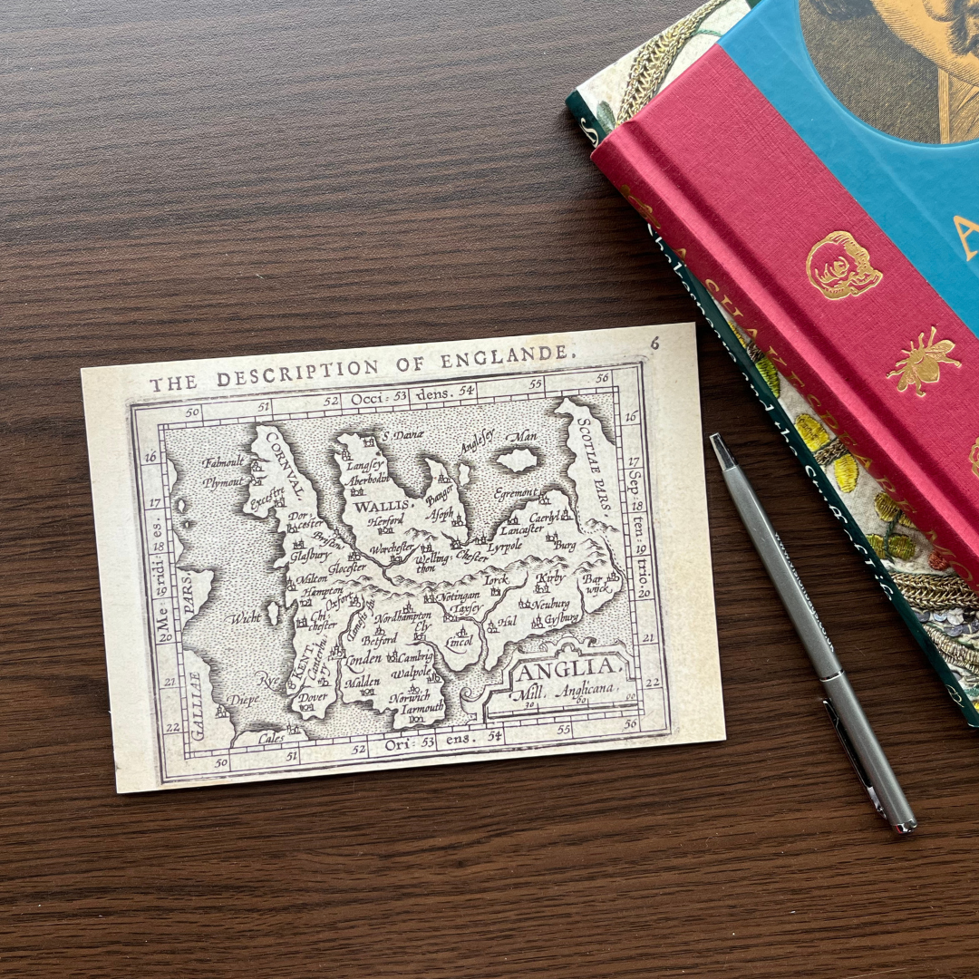 Postcard Map of England – Shakespeare Shop