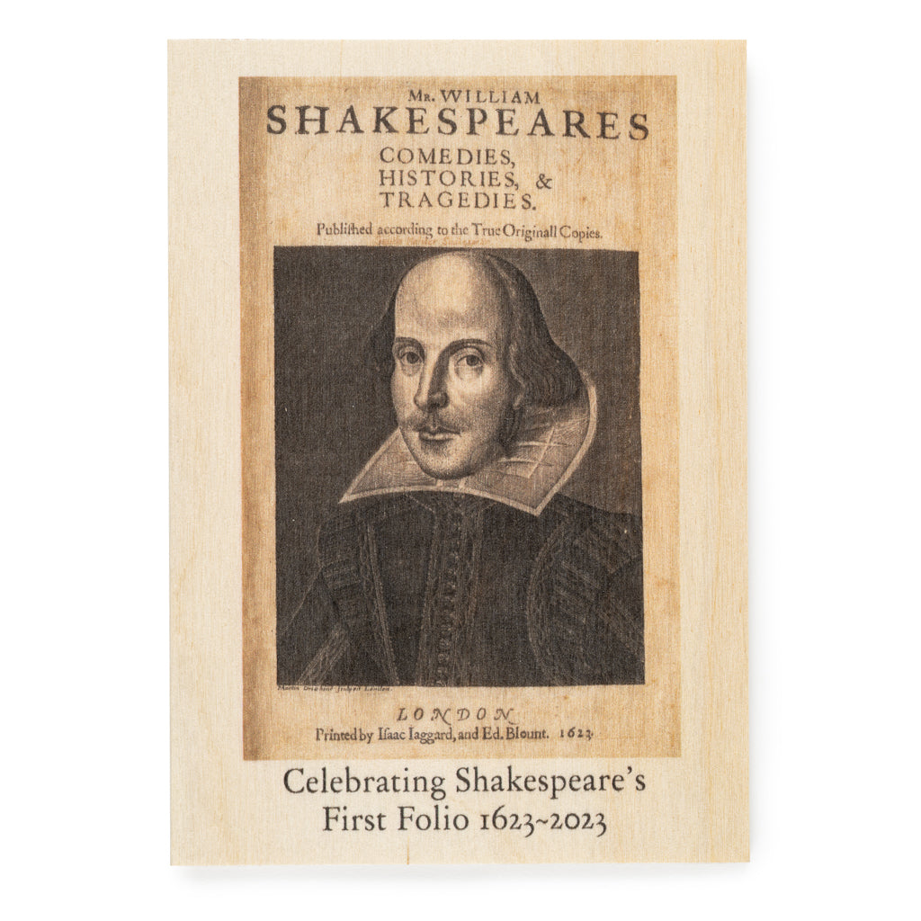 First Folio Wooden Postcard – Shakespeare Shop