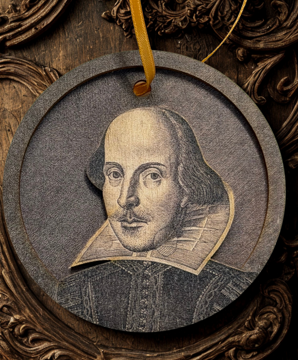 Wooden Decoration First Folio – Shakespeare Shop
