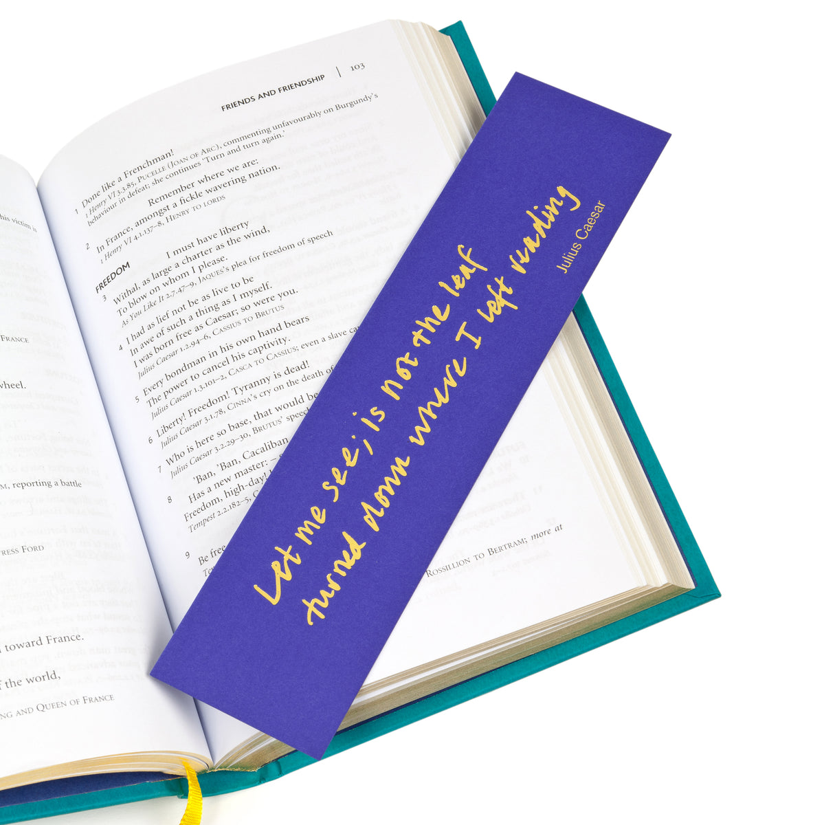 Colourblock Bookmark 'Let me see' – Shakespeare Shop