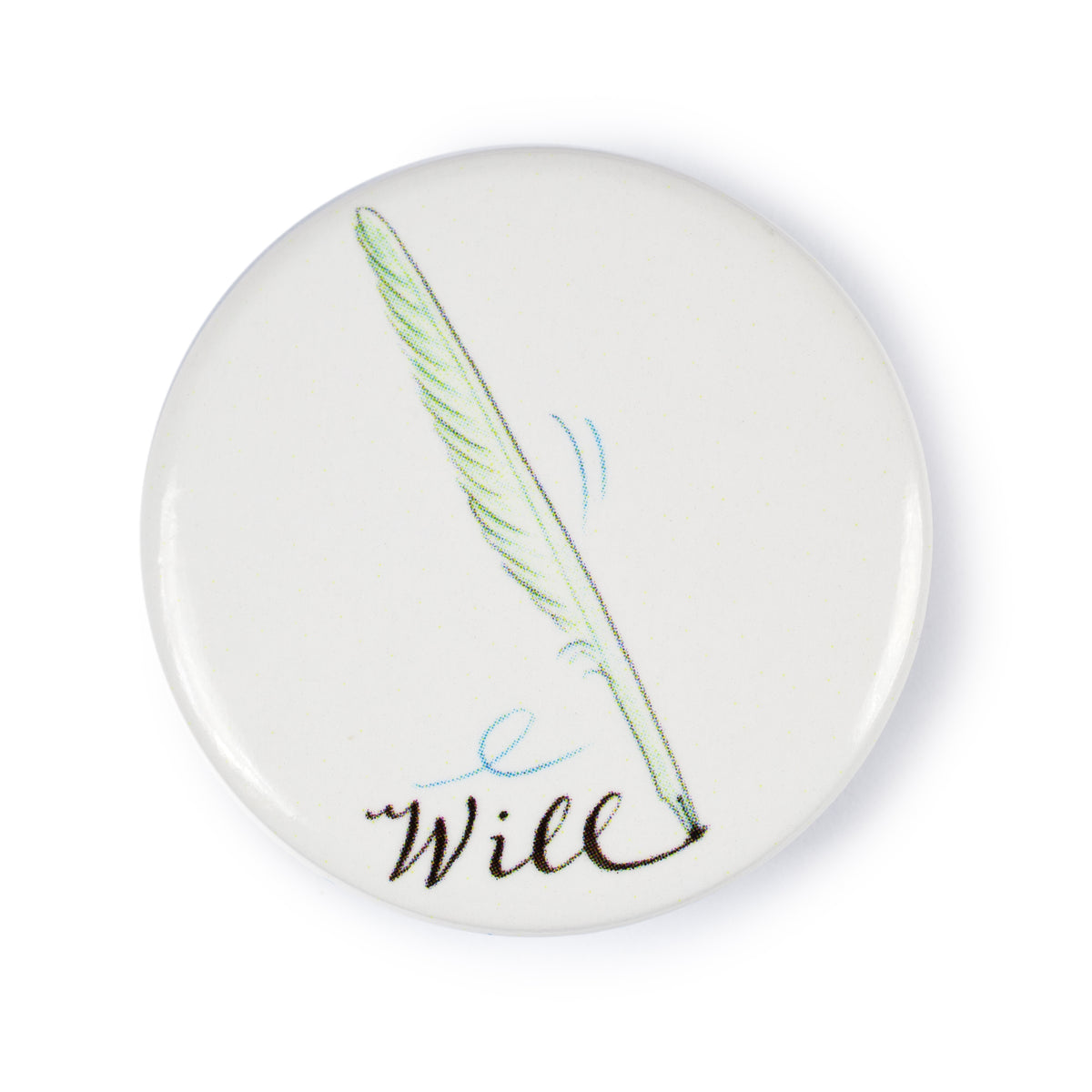 Will Shakespeare Quill Badge – Shakespeare Shop
