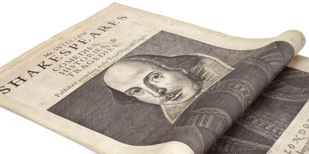 Gift Wrap Poster First Folio Frontispiece – Shakespeare Shop